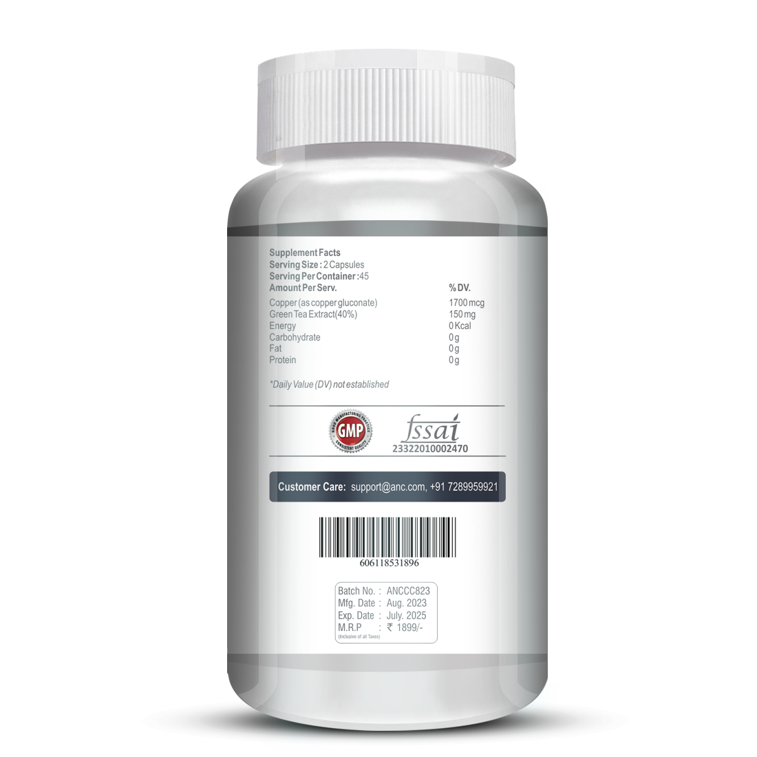 ANC Chelated Copper Gluconate – Support Connective Tissues –1700mcg ...